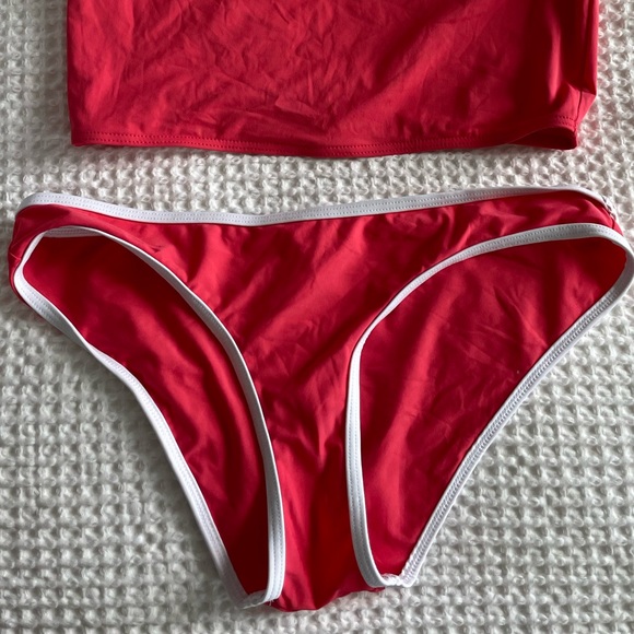 SOLID & STRIPED | Swim | Unworn Redcoral Bikini With A Crop Top And ...